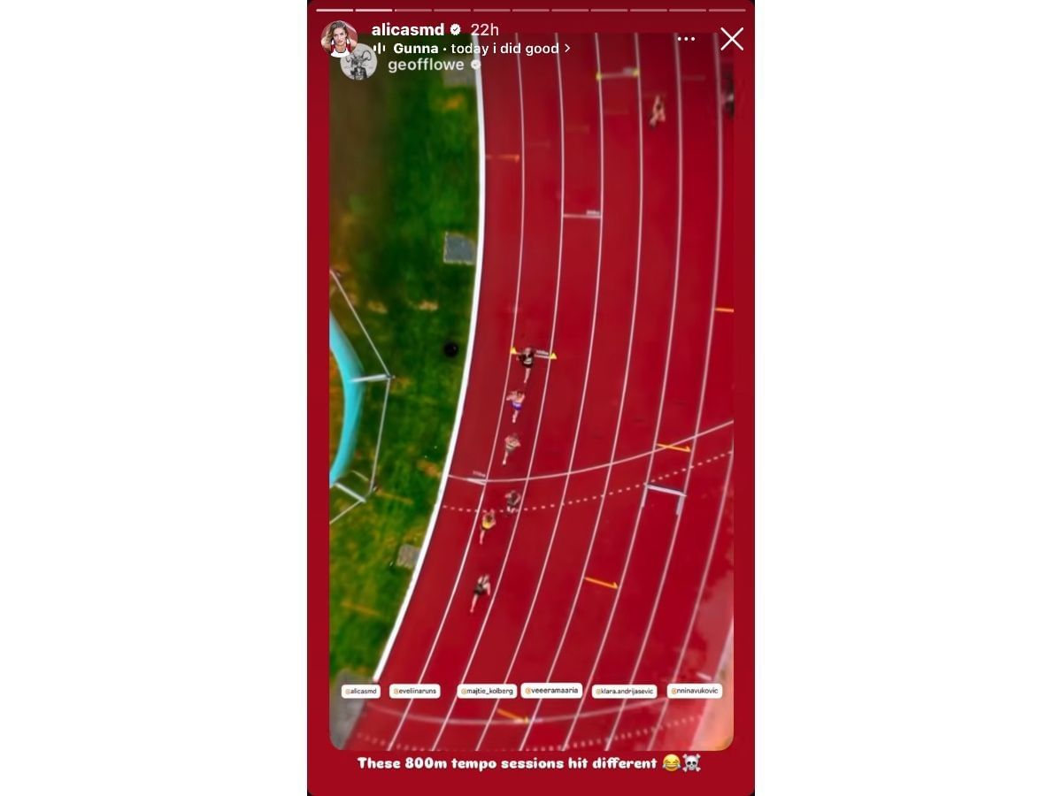 Alica Schmidt makes her feelings known about 800m tempo sessions as she prepares to transition ...