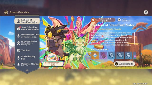 Genshin Impact Emblem of Steadfast Valor event guide