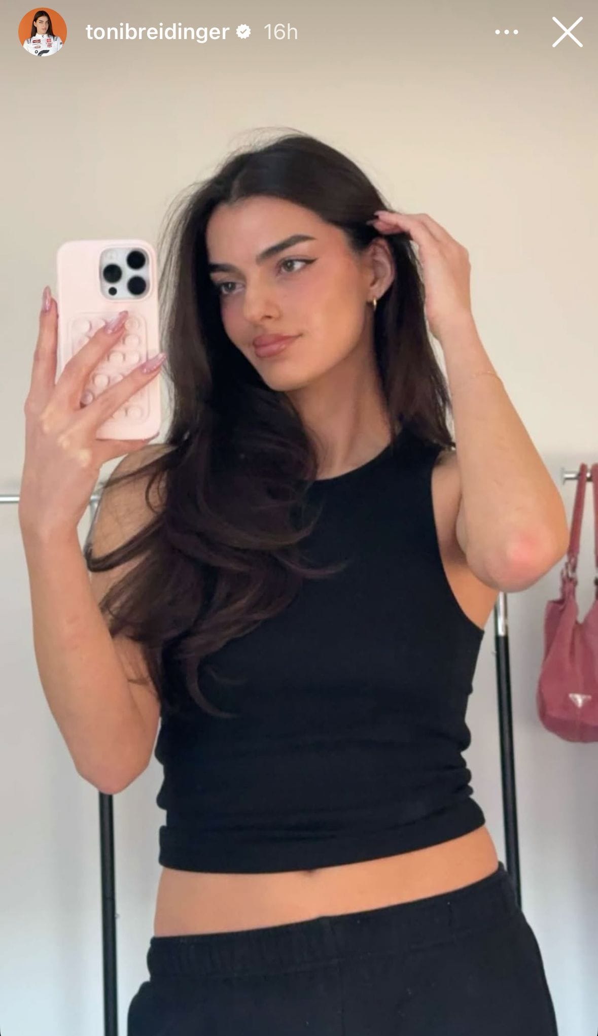 NASCAR star Toni Breidinger effortlessly styles a black crop top to ...