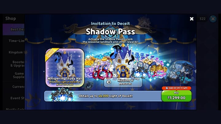 Cookie Run Kingdom Shadow Pass: Price, rewards, and more
