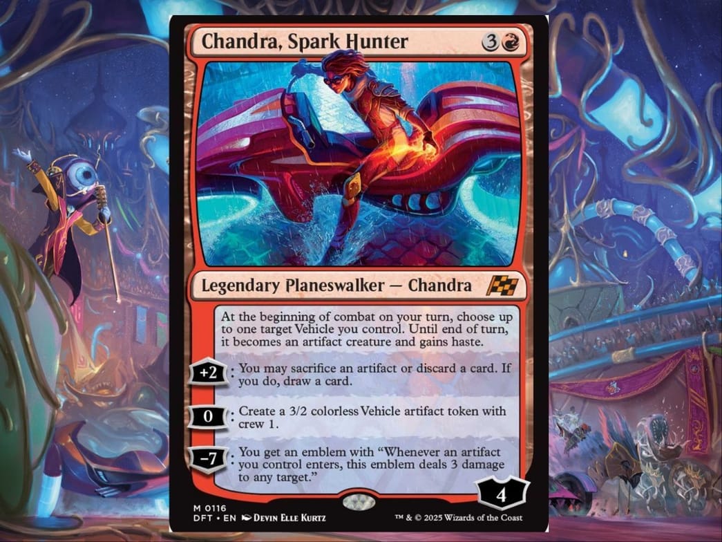 MTG Aetherdrift reveals Chandra Spark Hunter to end your games in a fun ...