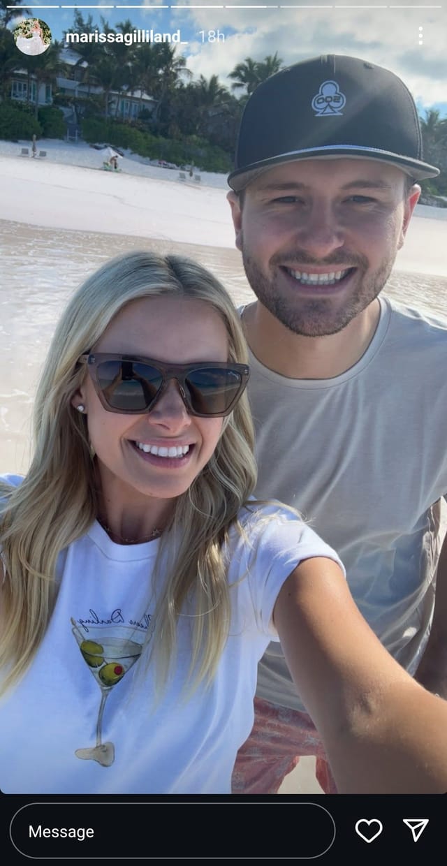Marissa Gilliland shares in-flight selfie with husband Todd Gilliland ...