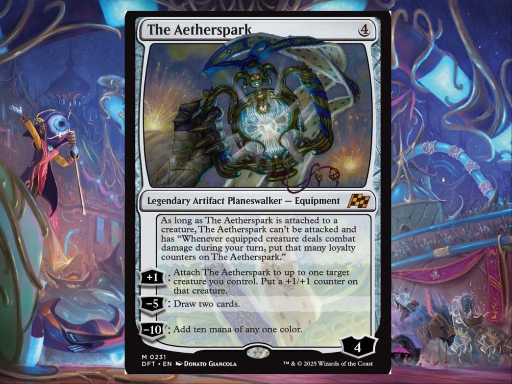 MTG Aetherdrift's "The Aetherspark" is a fascinating lore card and a ...