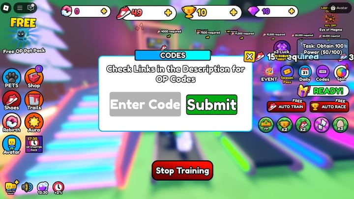 Racing Simulator codes