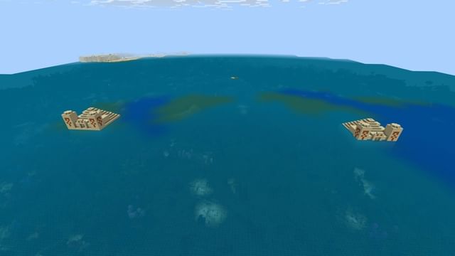 Minecraft player discovers rare seed featuring two floating desert pyramids