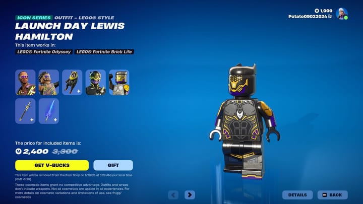 How to get the Lewis Hamilton skin in Fortnite