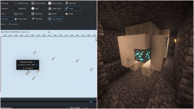How to find fossils in Minecraft