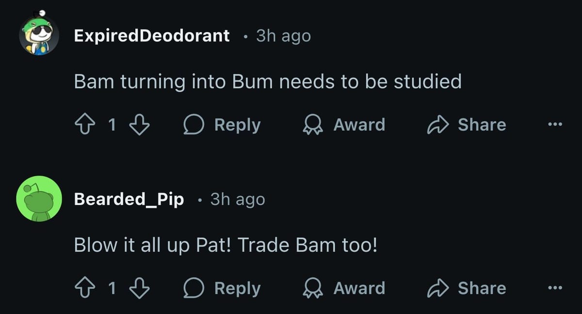 NBA Reddit reacts to Bam Adebayo ranking dead last in important ...