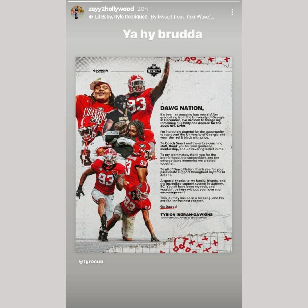 Zayden Walker drops 3-word reaction to Tyrion Ingram-Dawkins' NFL draft ...