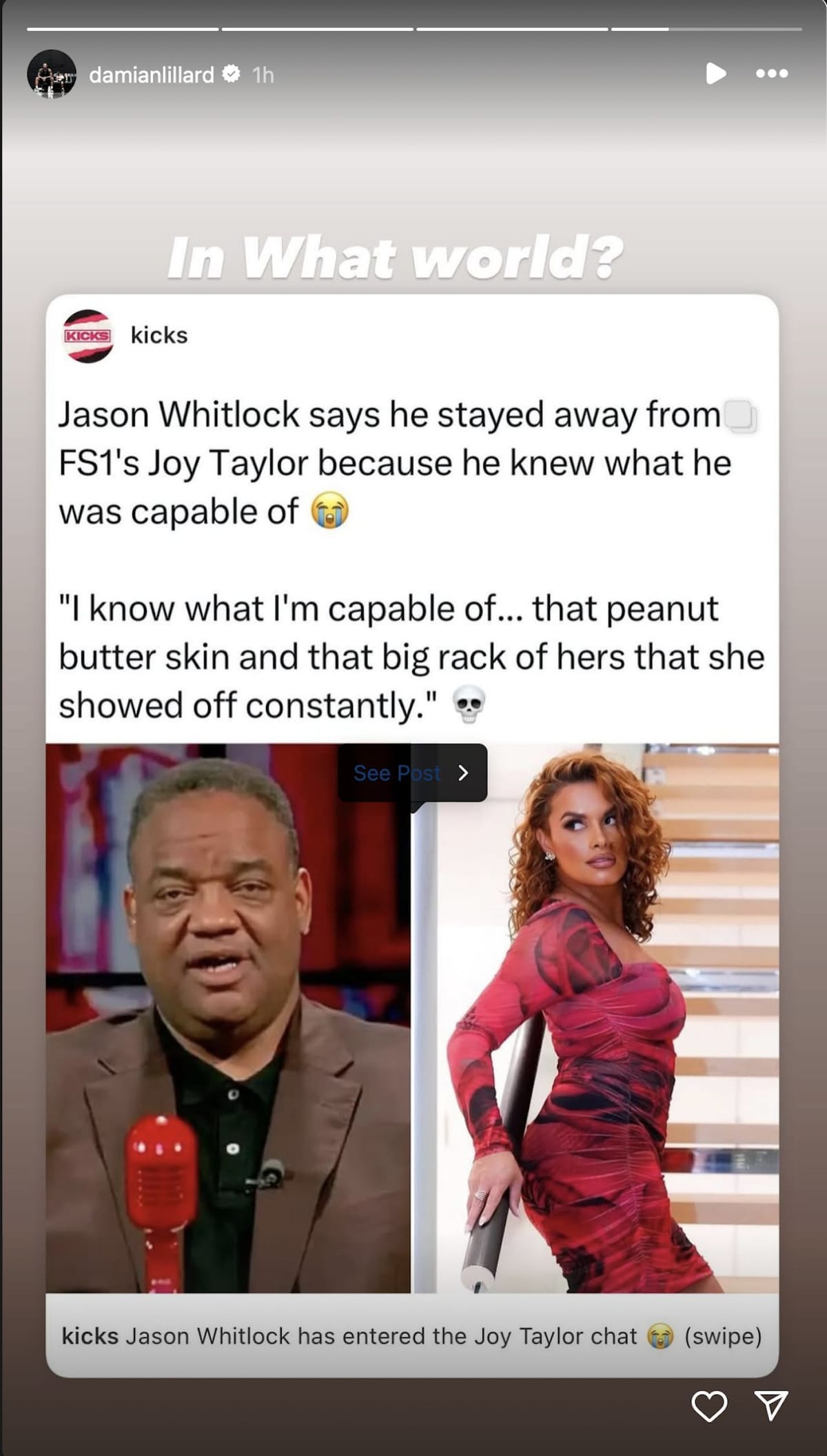 Perplexed Damian Lillard reacts in 3 words to Jason Whitlock's take on ...