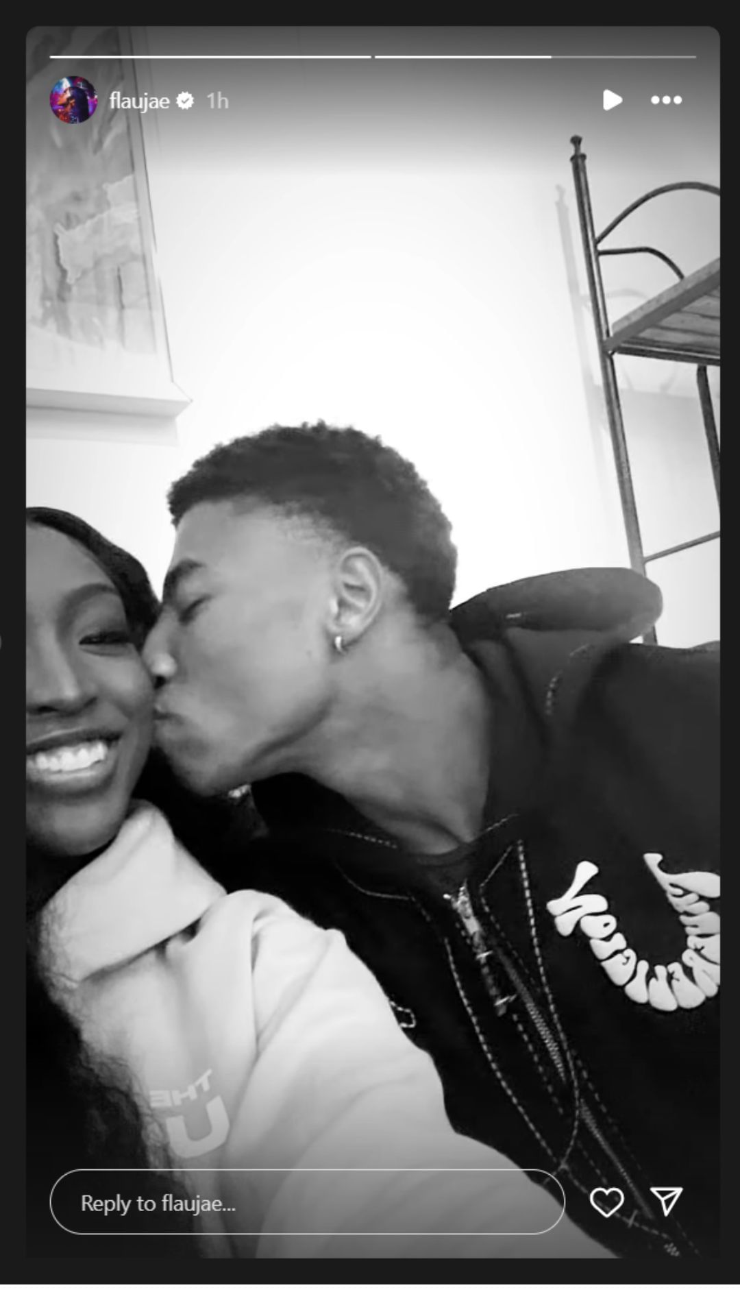 $1.5 million NIL-valued Flau'jae Johnson posts adorable moment with BF Chris Hilton Jr on IG