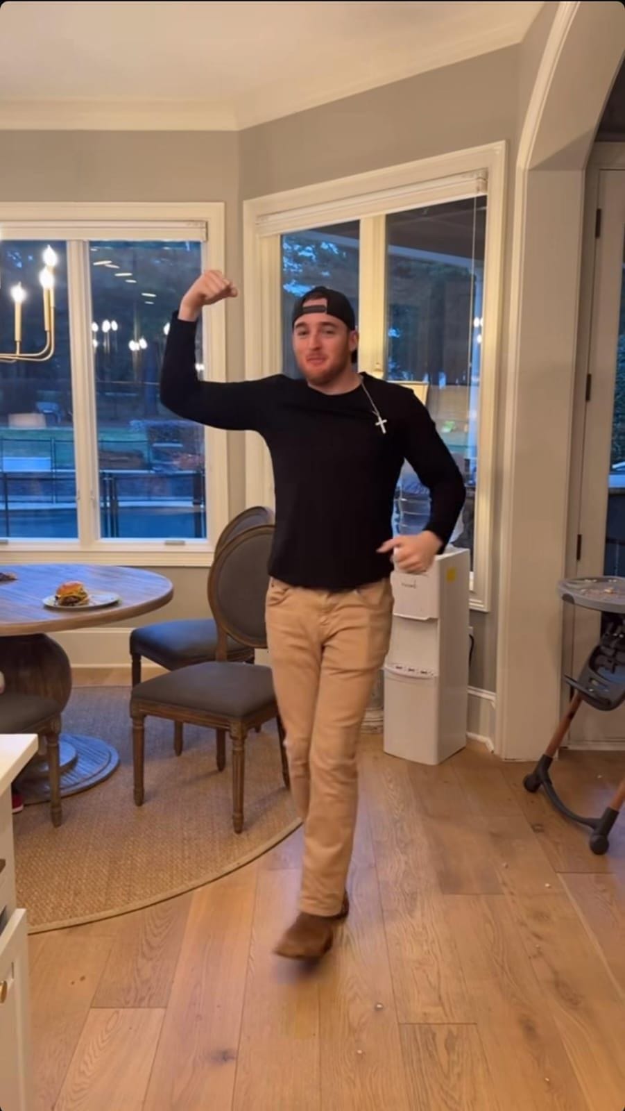 Haley Dillon captures Ty Dillon's enthusiastic response to her homemade ...