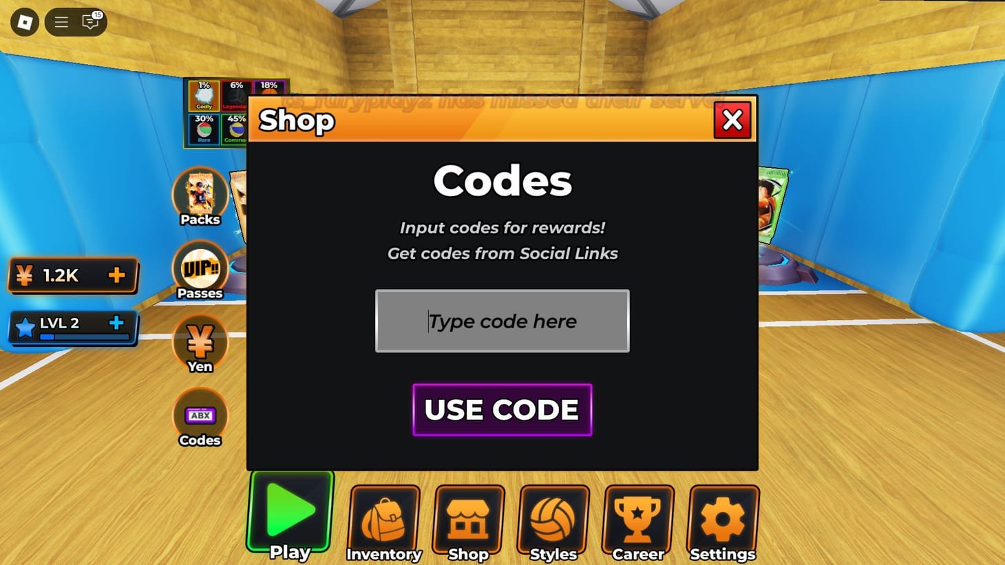 Volleyball Legends codes (March 2025)