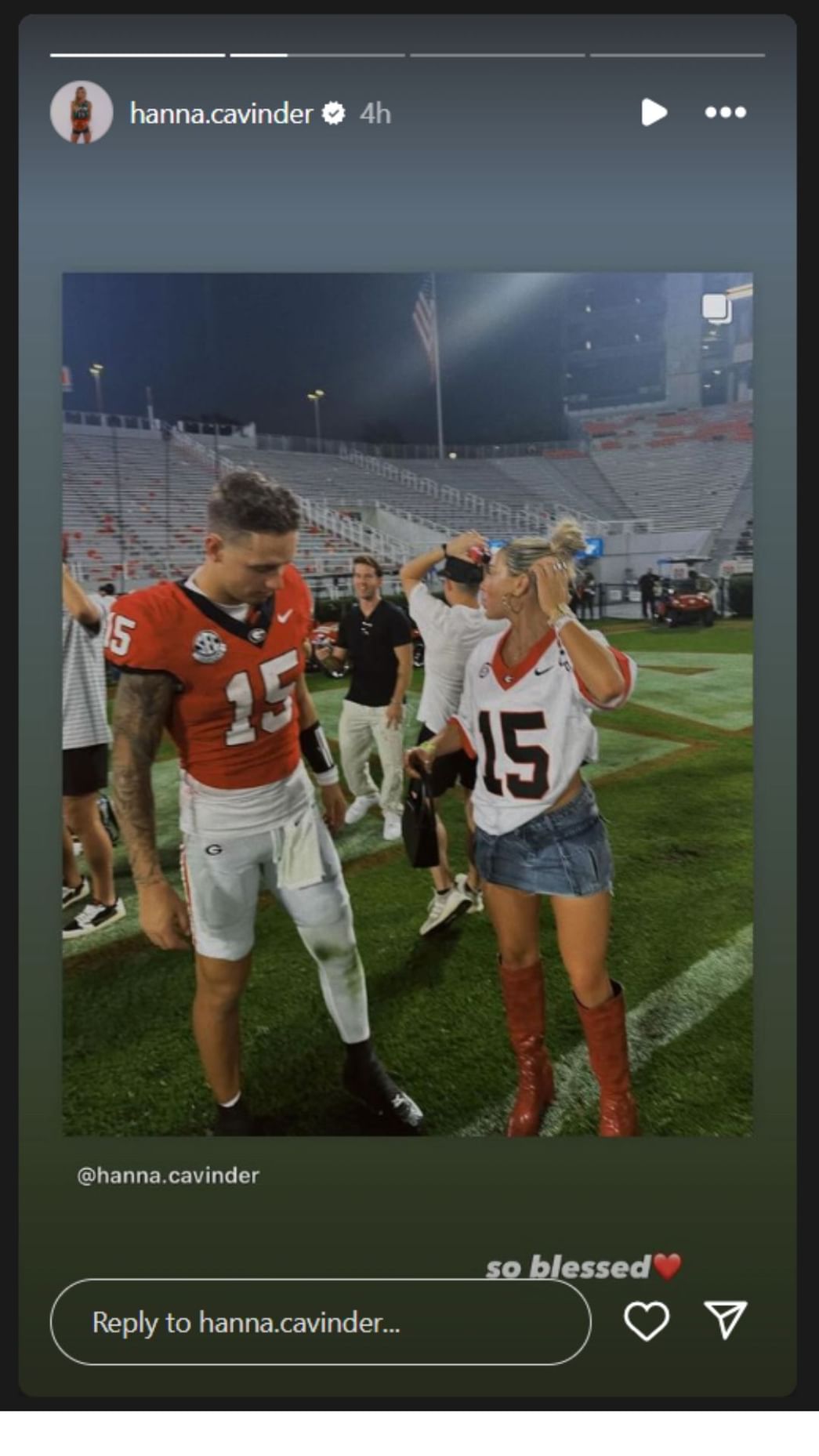 Hanna Cavinder drops 2-word message on her relationship with BF Carson Beck