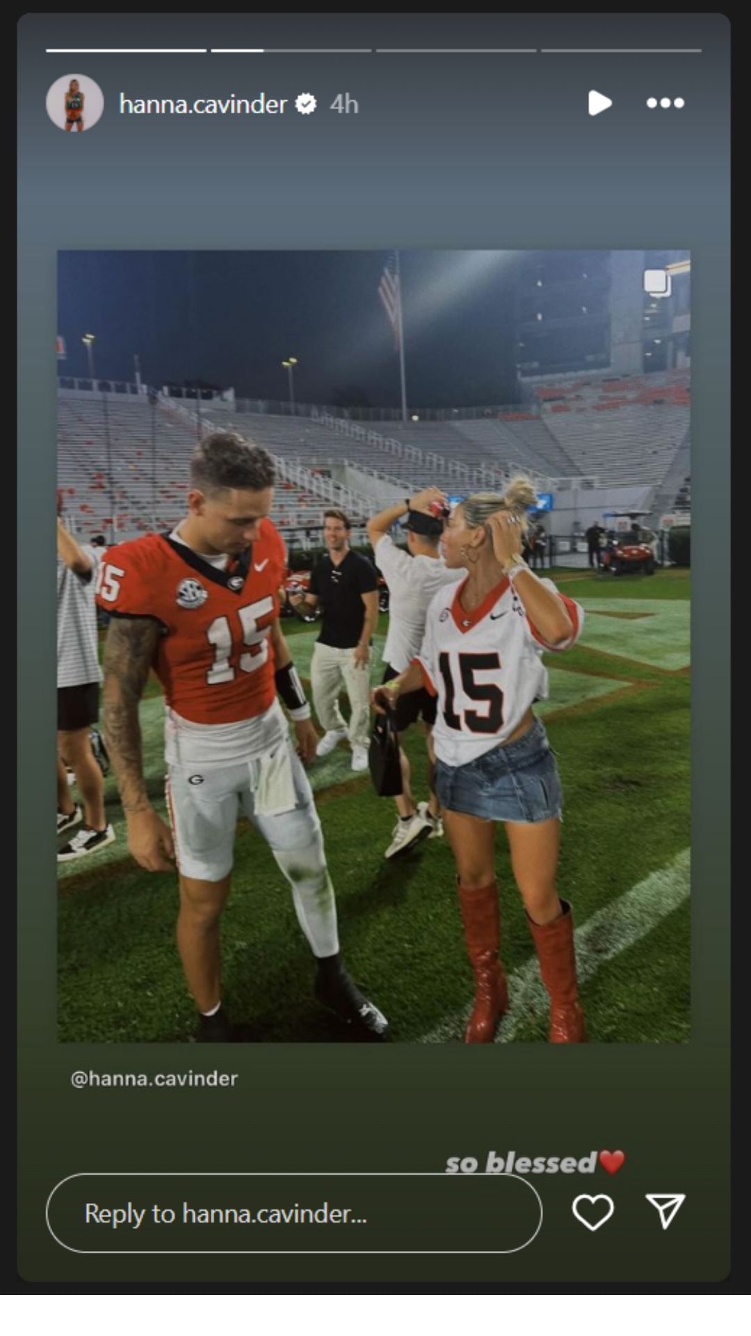 Hanna Cavinder drops 2-word message on her relationship with BF Carson Beck