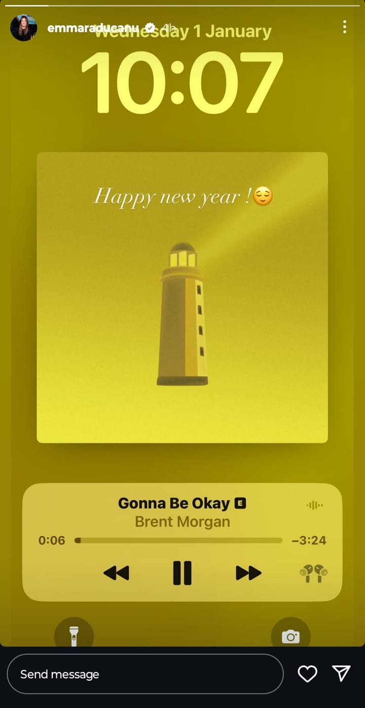 Emma Raducanu rings in New Year 2025 with cryptic post after injury ...