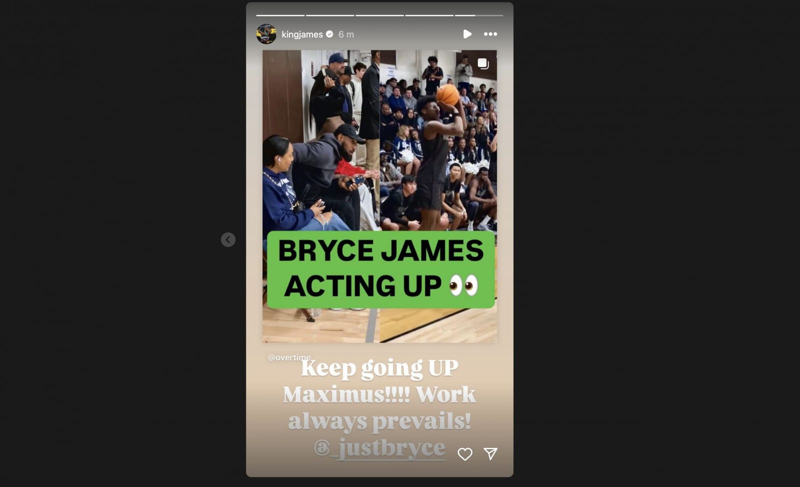 Bryce James channels inner Steph Curry as father LeBron James and ...