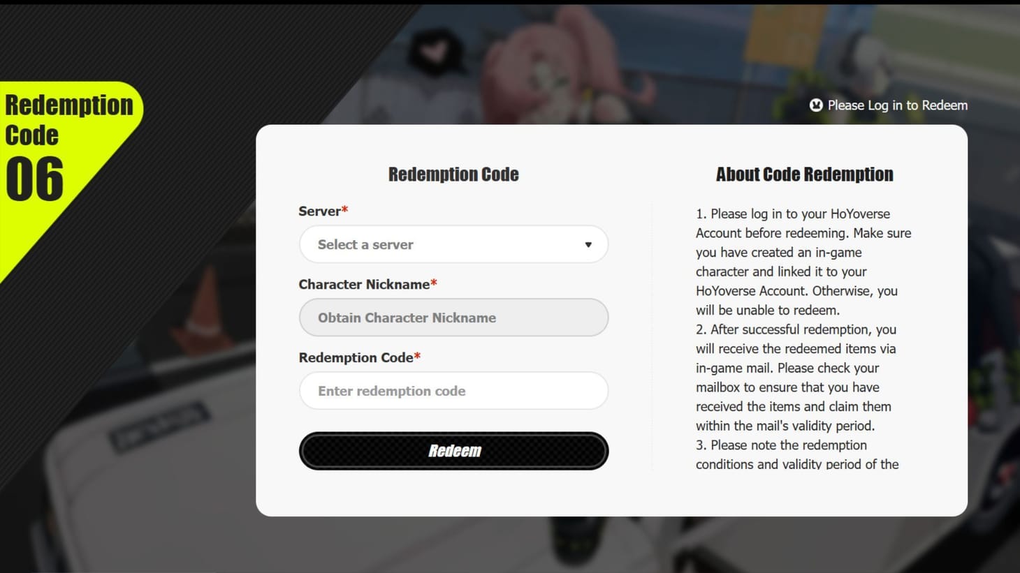 Zenless Zone Zero 1.5 redeem codes