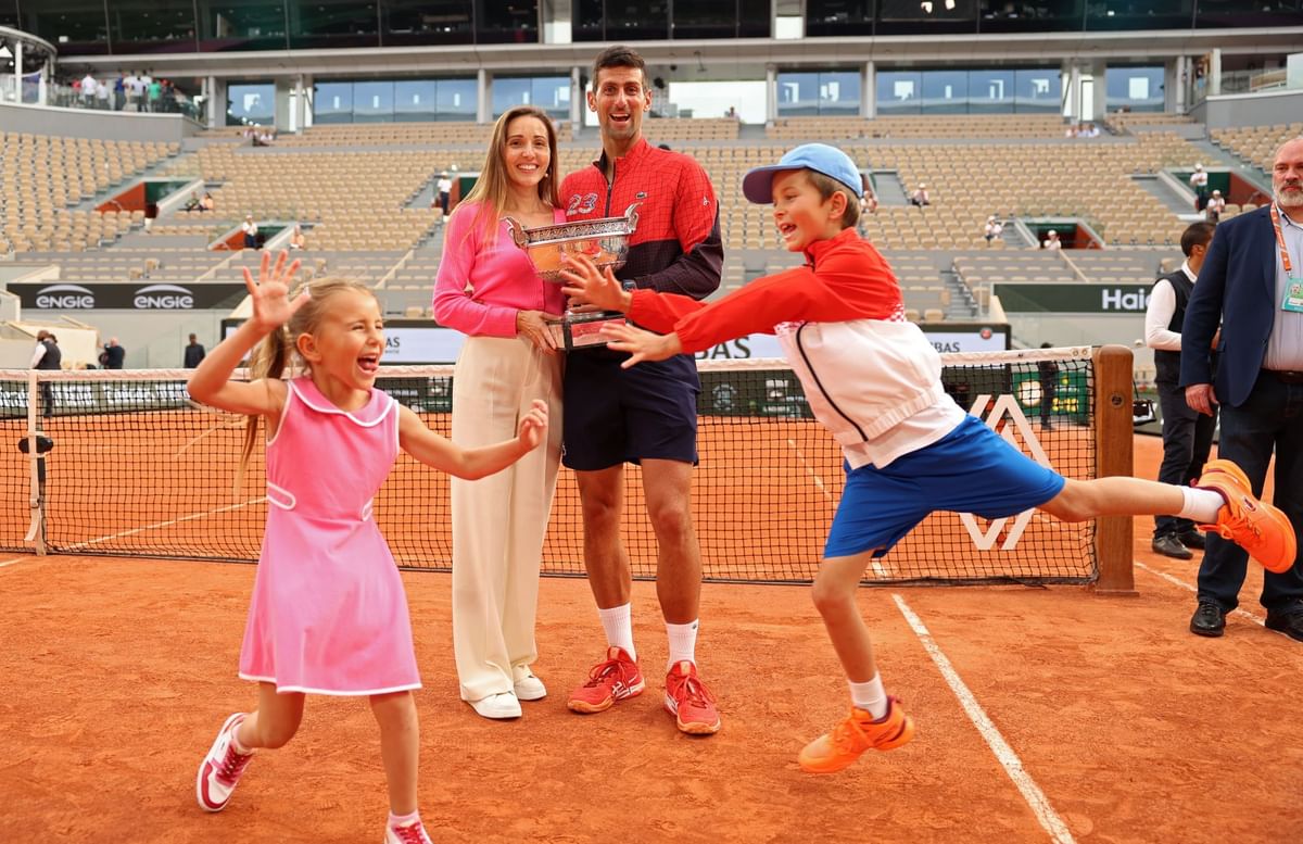 Novak Djokovic reveals family picture with wife Jelena, son Stefan ...