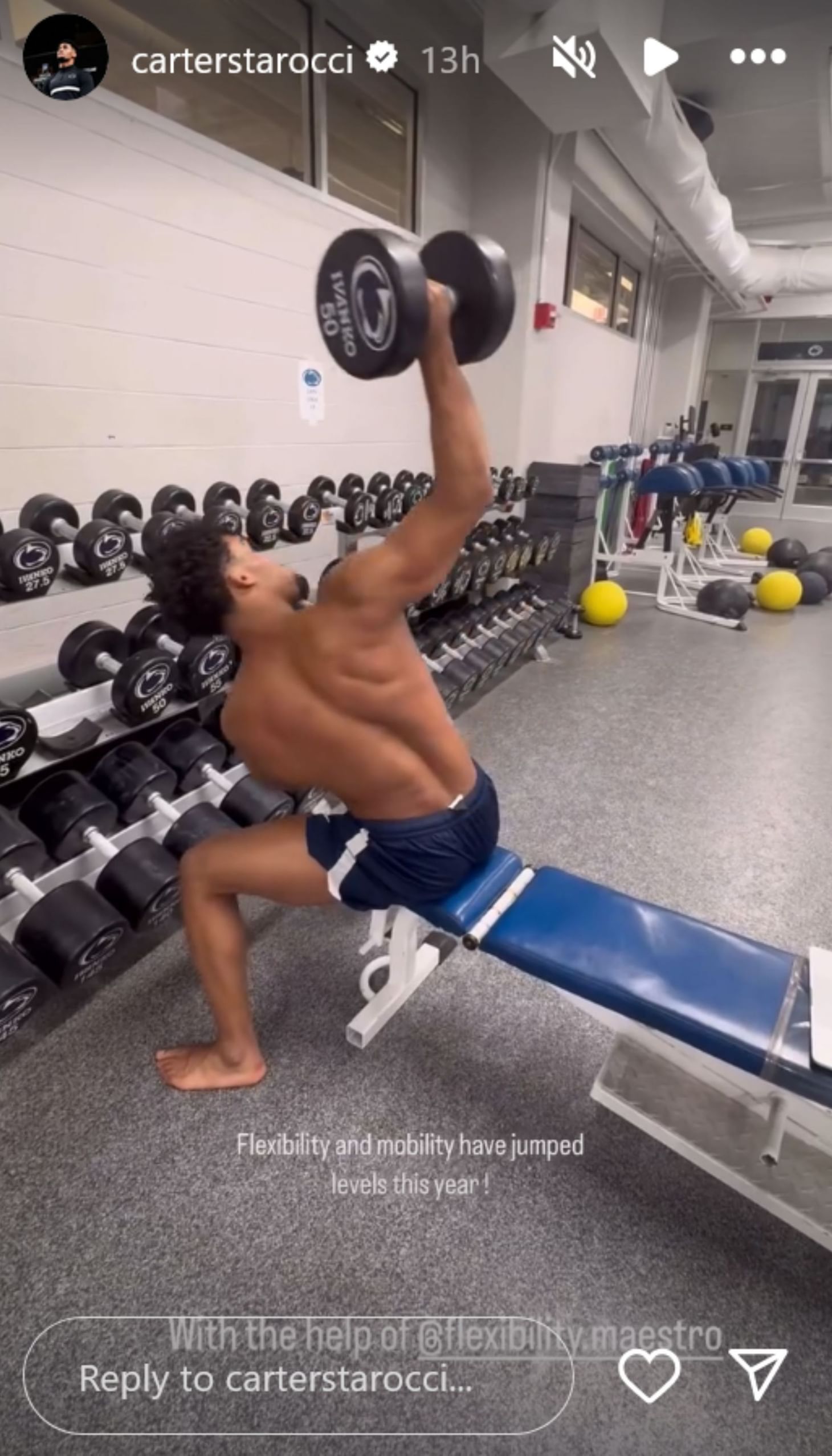 Carter Starocci shares glimpse of intense training involving dumbbell ...