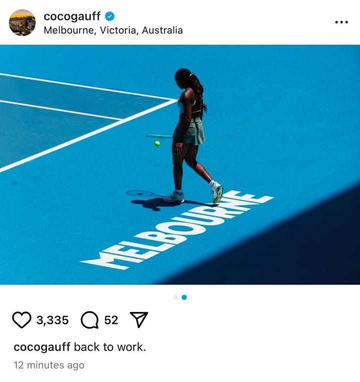 Coco Gauff puts Australian Open heartbreak behind her with 3-word message
