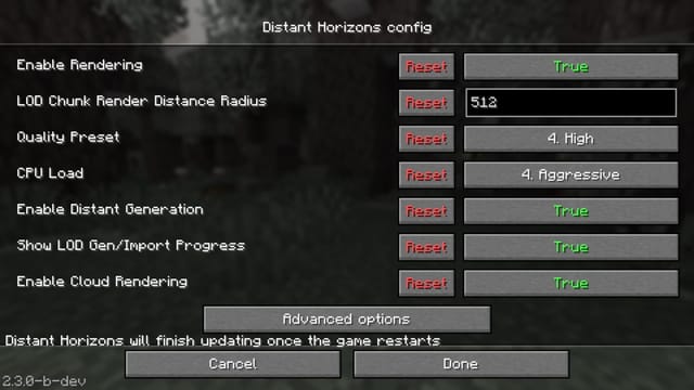 How to get and use Minecraft Distant Horizons 1.21.4