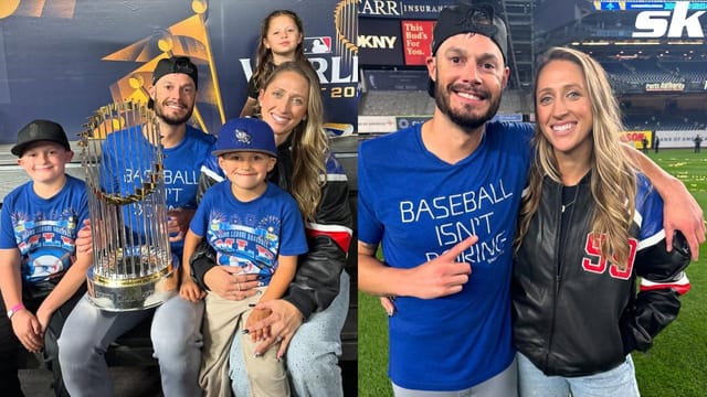 Joe Kelly's wife Ashley beams with pride over son Knox's pitching ...
