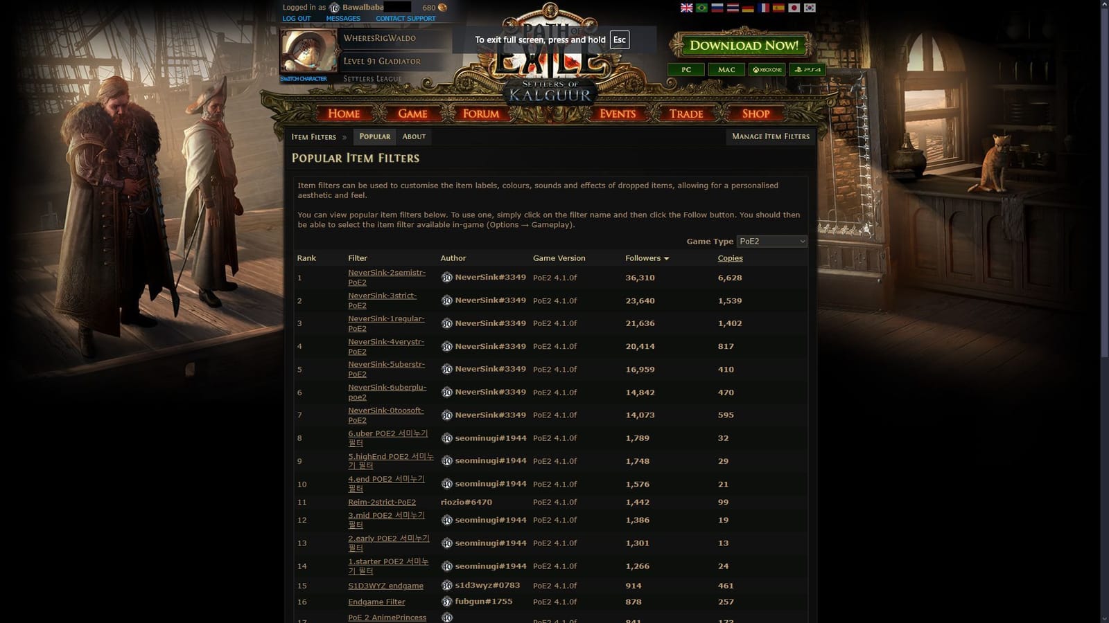 Path of Exile 2: How to get loot filter on consoles
