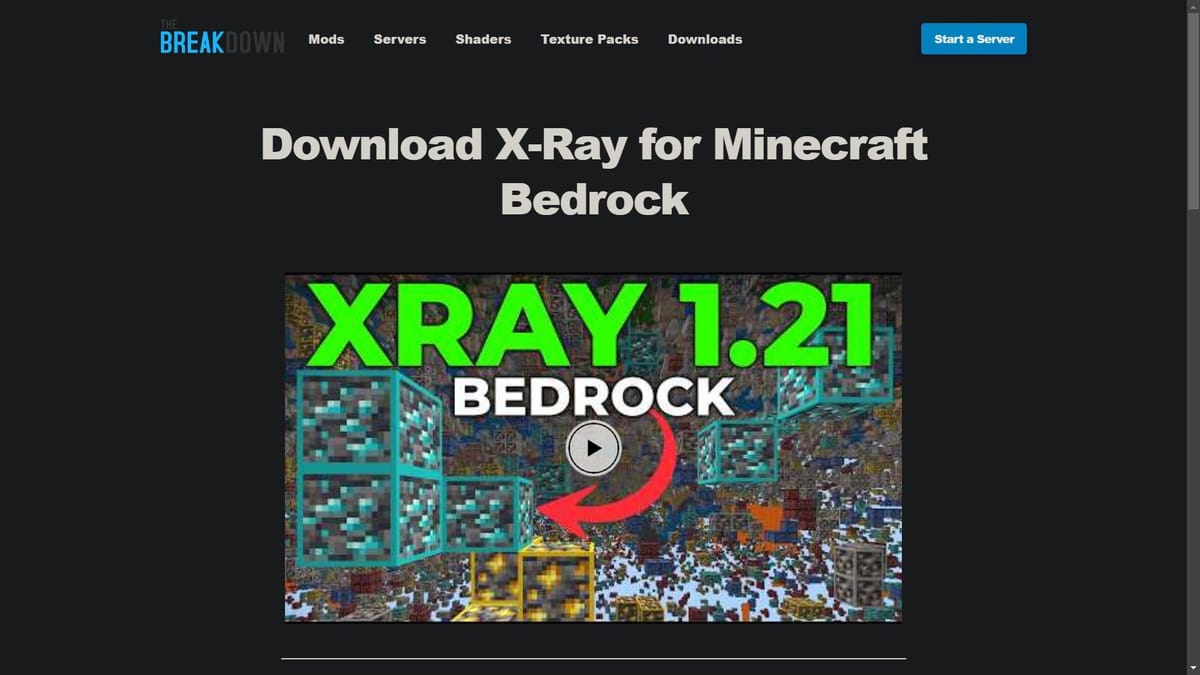 How to get Minecraft Bedrock 1.21 X-ray pack