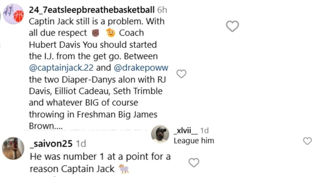 "Captain Jack still is a problem": Hoops fans react to UNC freshman Ian ...