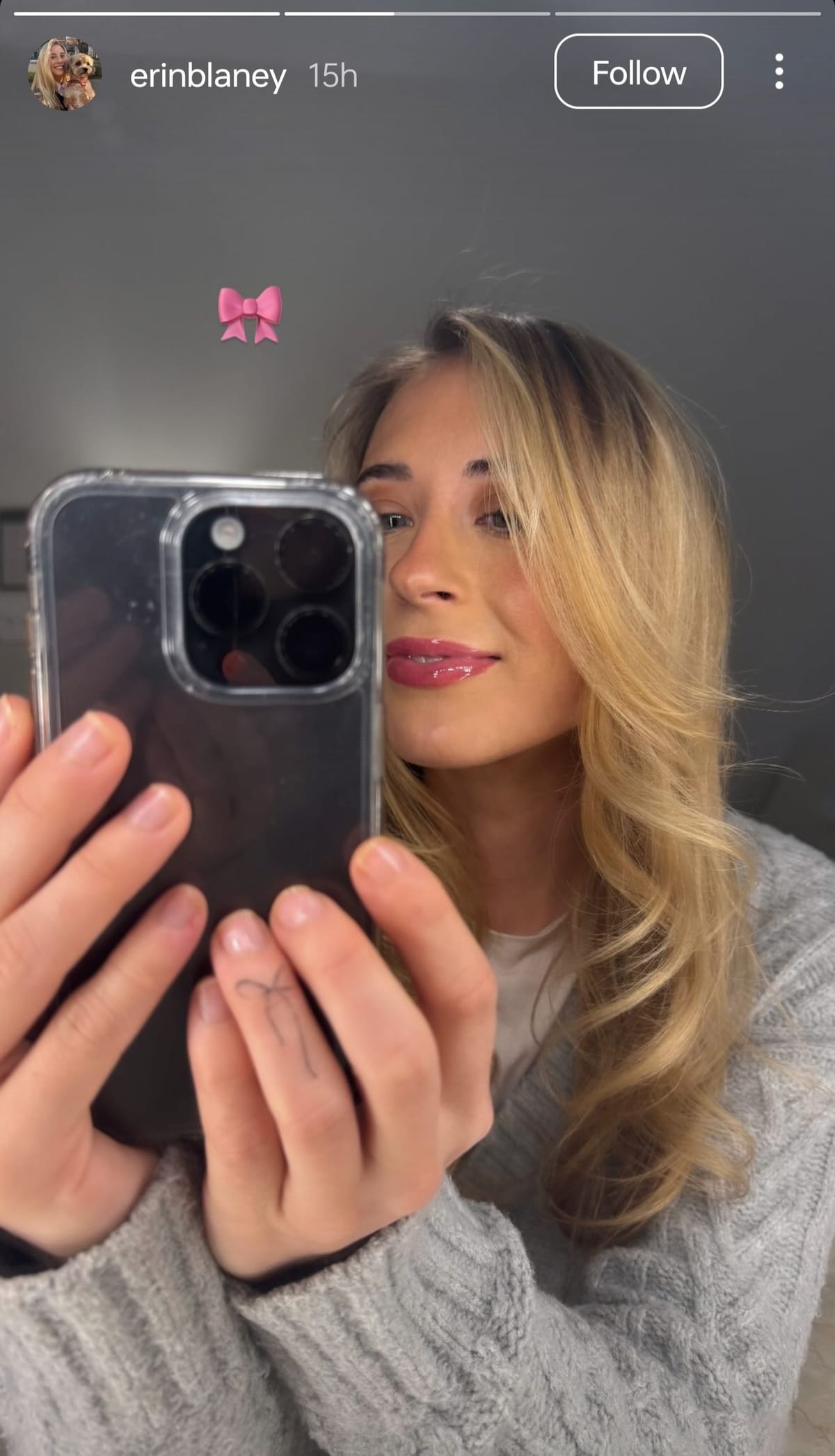 Ryan Blaney's sister Erin flaunts coquette style bow tattoo on finger ...