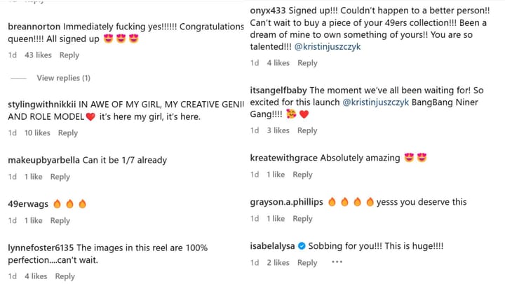 "Creative genius": NFL fans cheer on as Kyle Juszczyk's wife Kristin ...