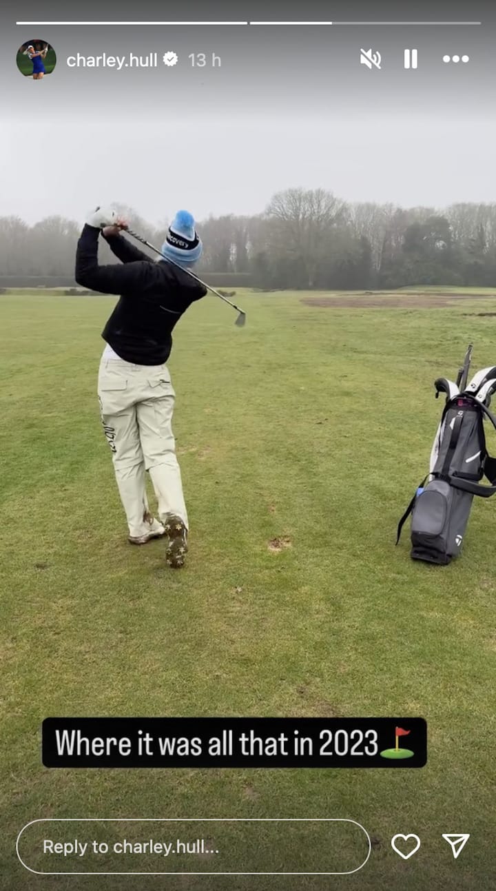 Charley Hull reminisces about the 2023 season with a chilly practice round