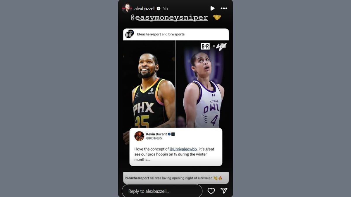 Napheesa Collier’s husband Alex Bazzell acknowledges Kevin Durant’s ...