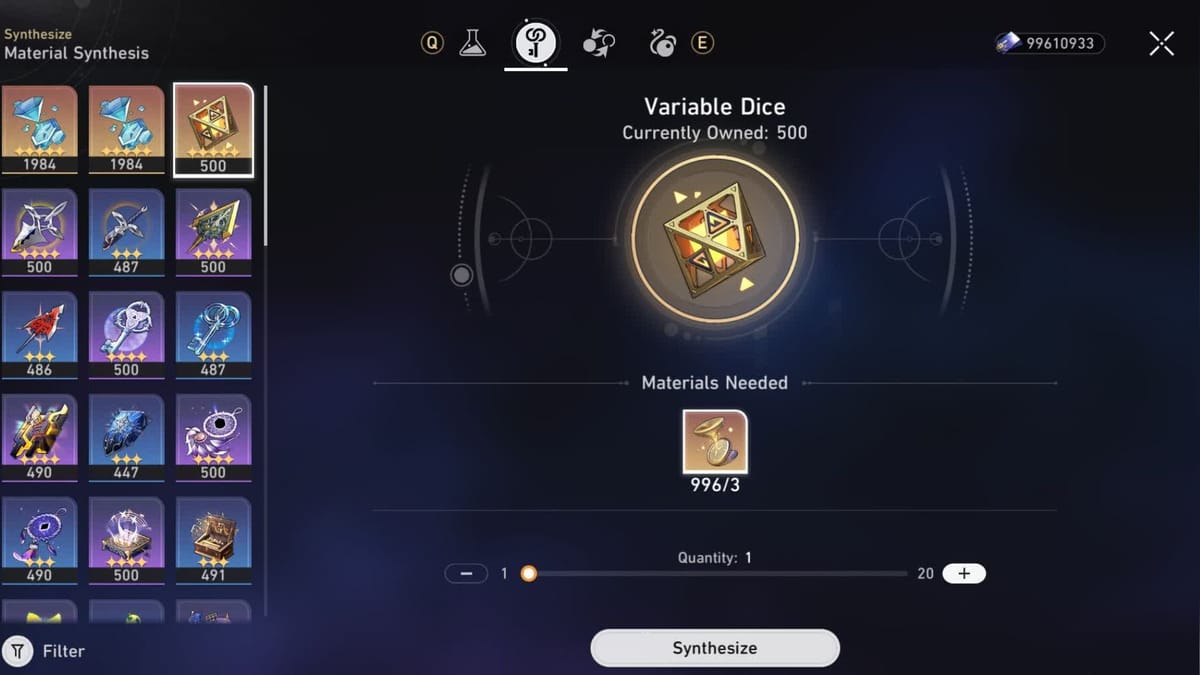 Honkai Star Rail Variable Dice guide: How to use and reroll Relic stats