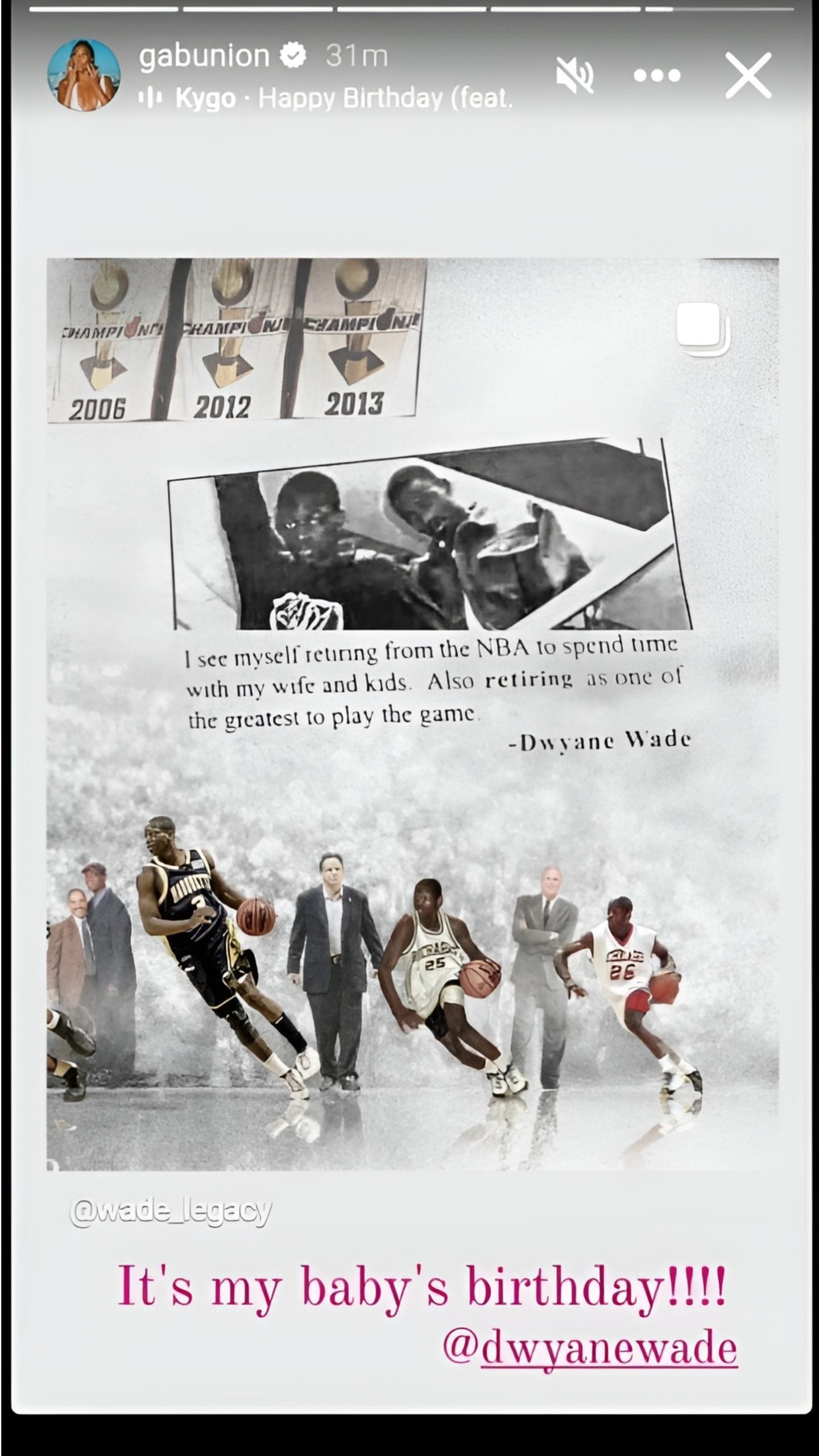 Gabrielle Union shares heartfelt 4-word message for Dwyane Wade on his ...