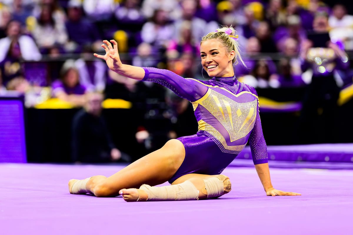 Olivia Dunne enjoys her time as an LSU Tiger as she competes in her ...