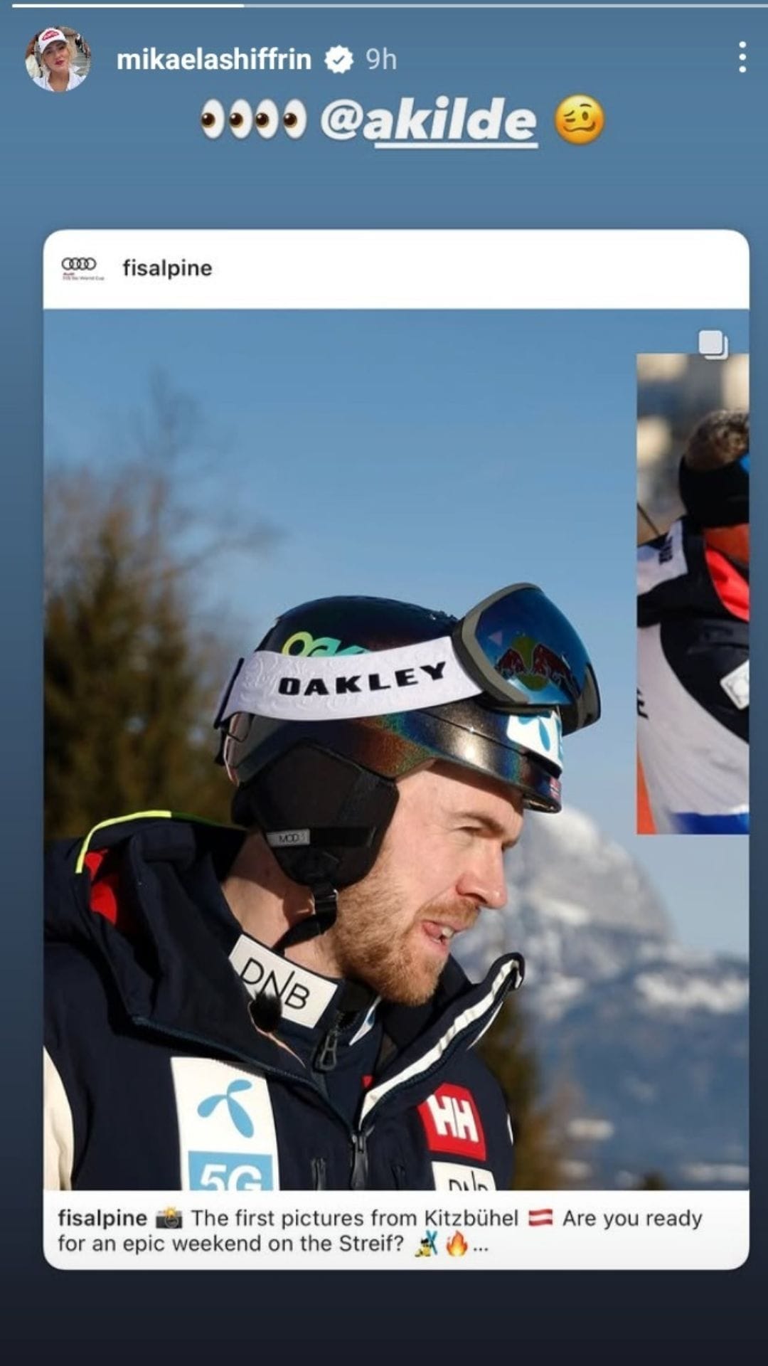 Mikaela Shiffrin reacts as fiancé Alexander Kilde pays a visit to ...
