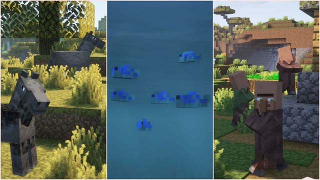 Top 4 mobs with most variants in Minecraft