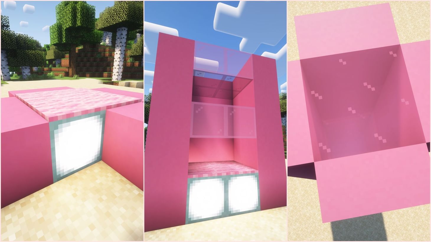 Minecraft: How to create fog effect using glass