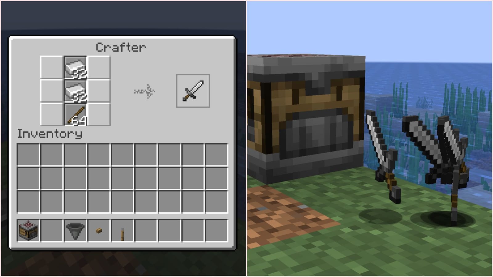 What does a crafter do in Minecraft?