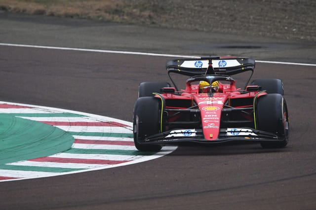 Watch: Lewis Hamilton waving to the Tifosi on his first Ferrari run in ...