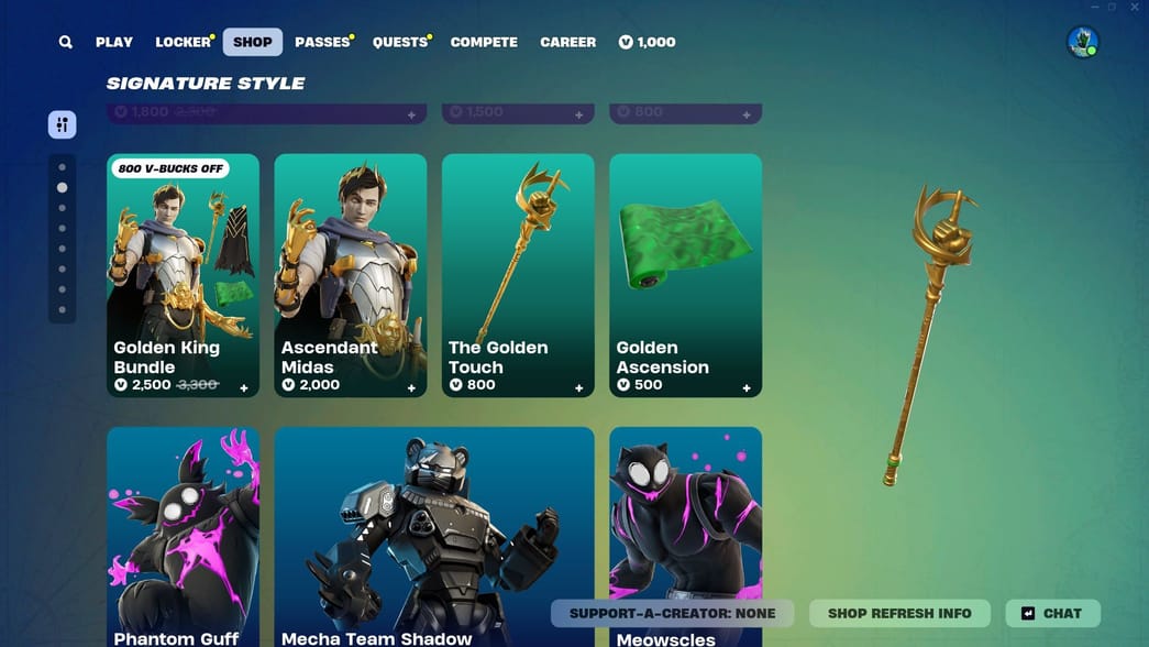 How to get the Ascendant Midas skin in Fortnite