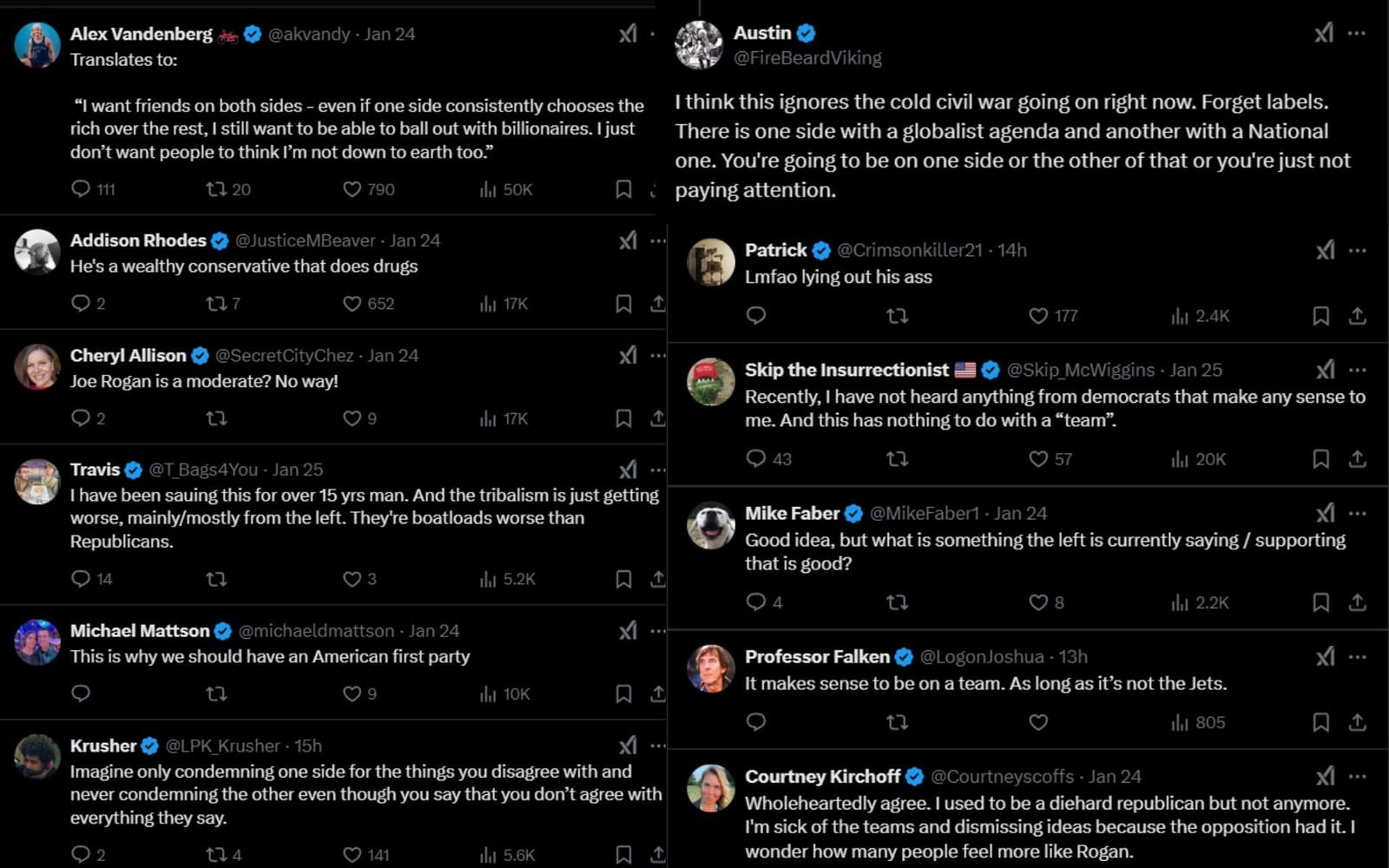 Joe Rogan's apolitical stance after endorsing Donald Trump and ...