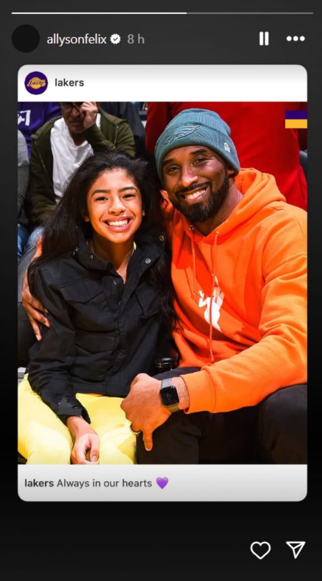 Allyson Felix pays tribute to Kobe Bryant and his daughter Gigi 5 years ...