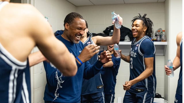 WATCH: Wild locker room scenes after Cooper Flagg and Co. lead Duke ...
