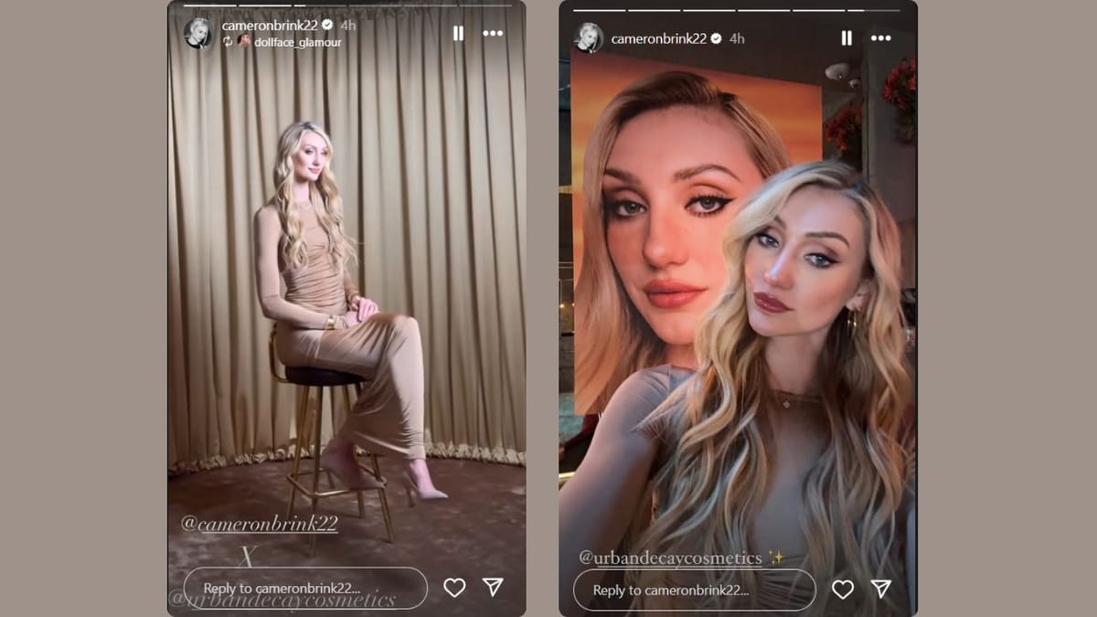 Cameron Brink rocks corporate look in meeting with iconic fashion magazine