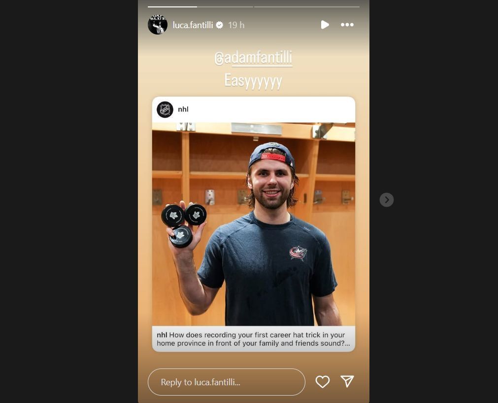 Adam Fantili’s brother Luca drops one-word reaction to his first career ...