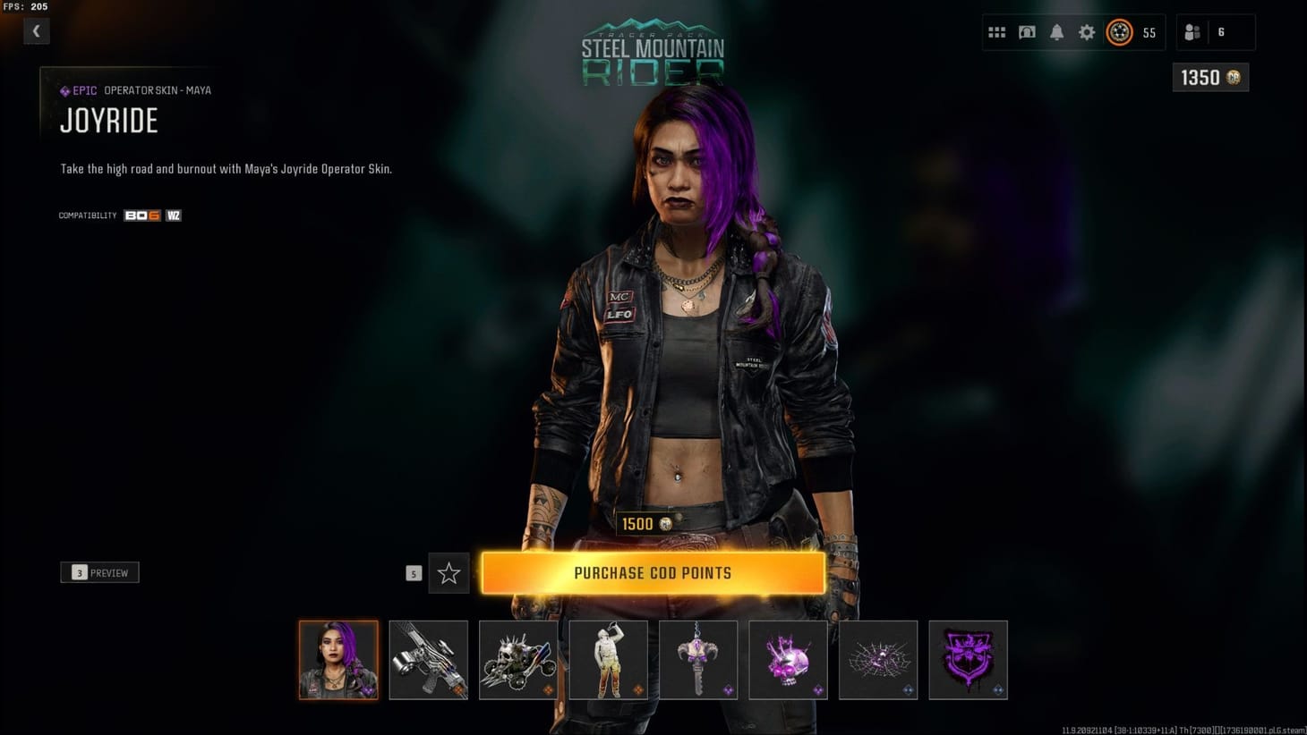 Joyride Operator Skin for Maya disabled in Warzone