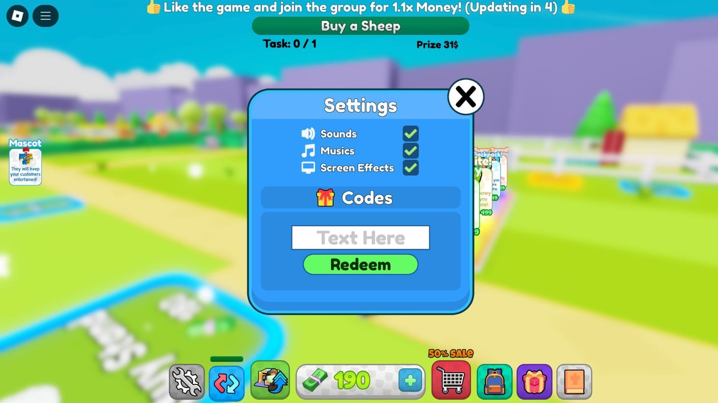 Sheep Life Codes